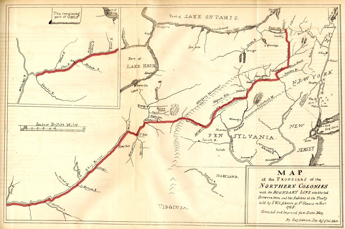 Map of the Treaty of Fort Stanwix, 1768 | World History Commons